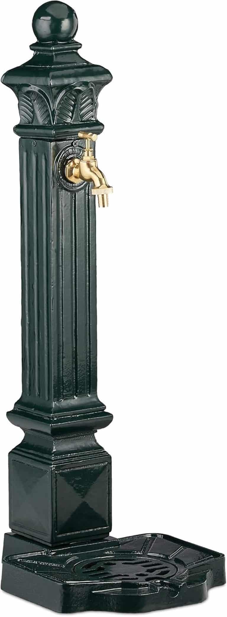 Évaluation de la fontaine relaxdays sur pied style antique vert foncé ...